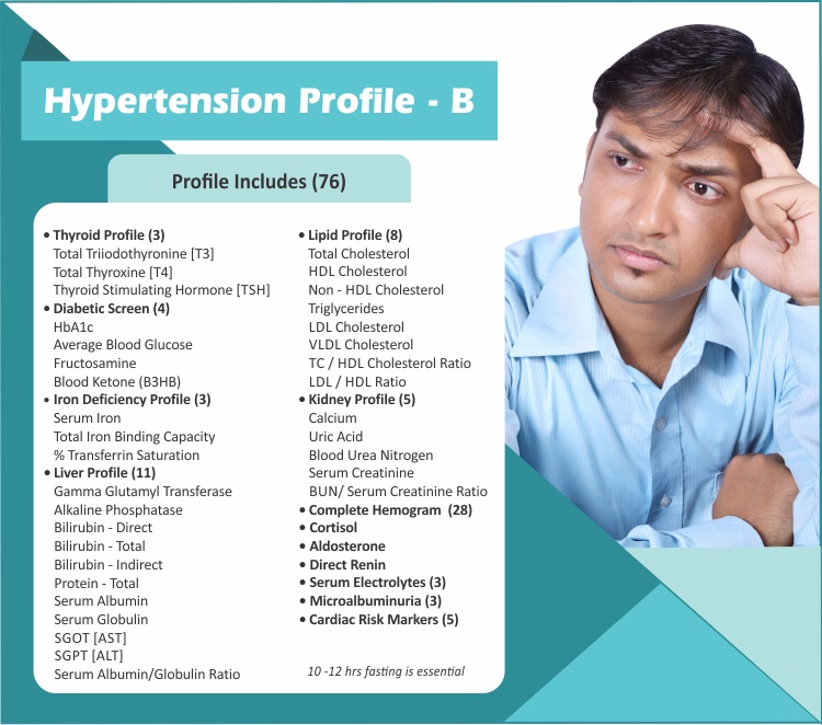 HYPERTENSION PROFILE - B ( 76 Tests )